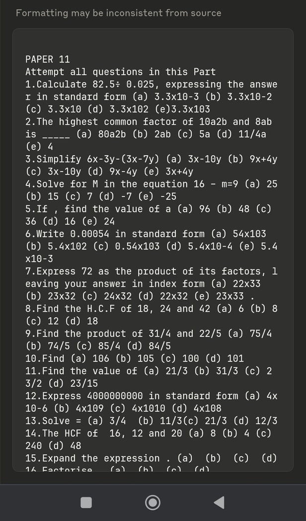 SS1 Mathematics Exam Questions & Answers- First Term - EduPunch