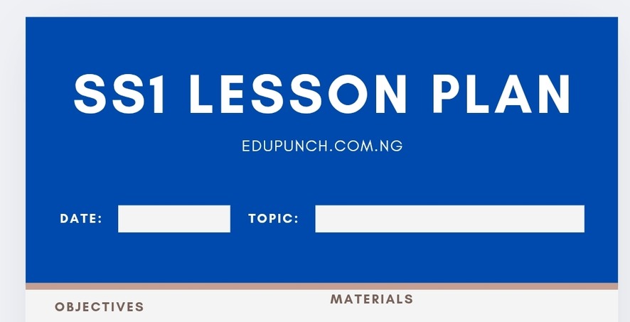 SS1 English Lesson Plan & Notes- First Term - EduPunch